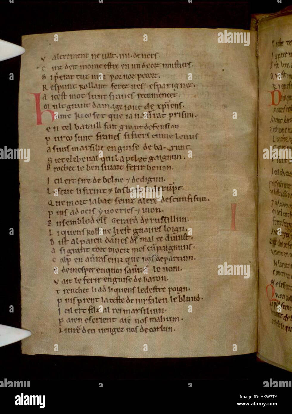 La Chanson de Roland 34v, housed in the Bodleian Libraries, is a ...