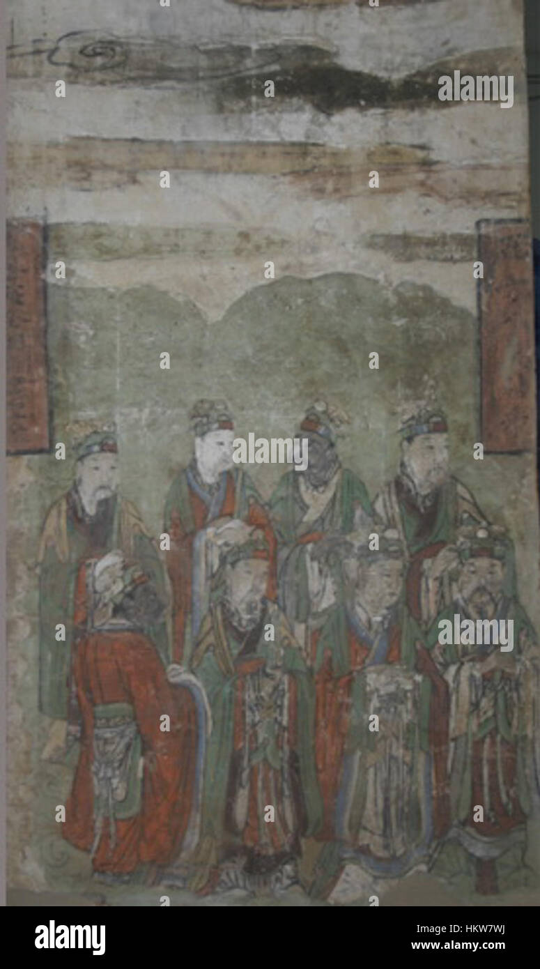 This fresco from the Jincheng Museum is a fine example of historical ...