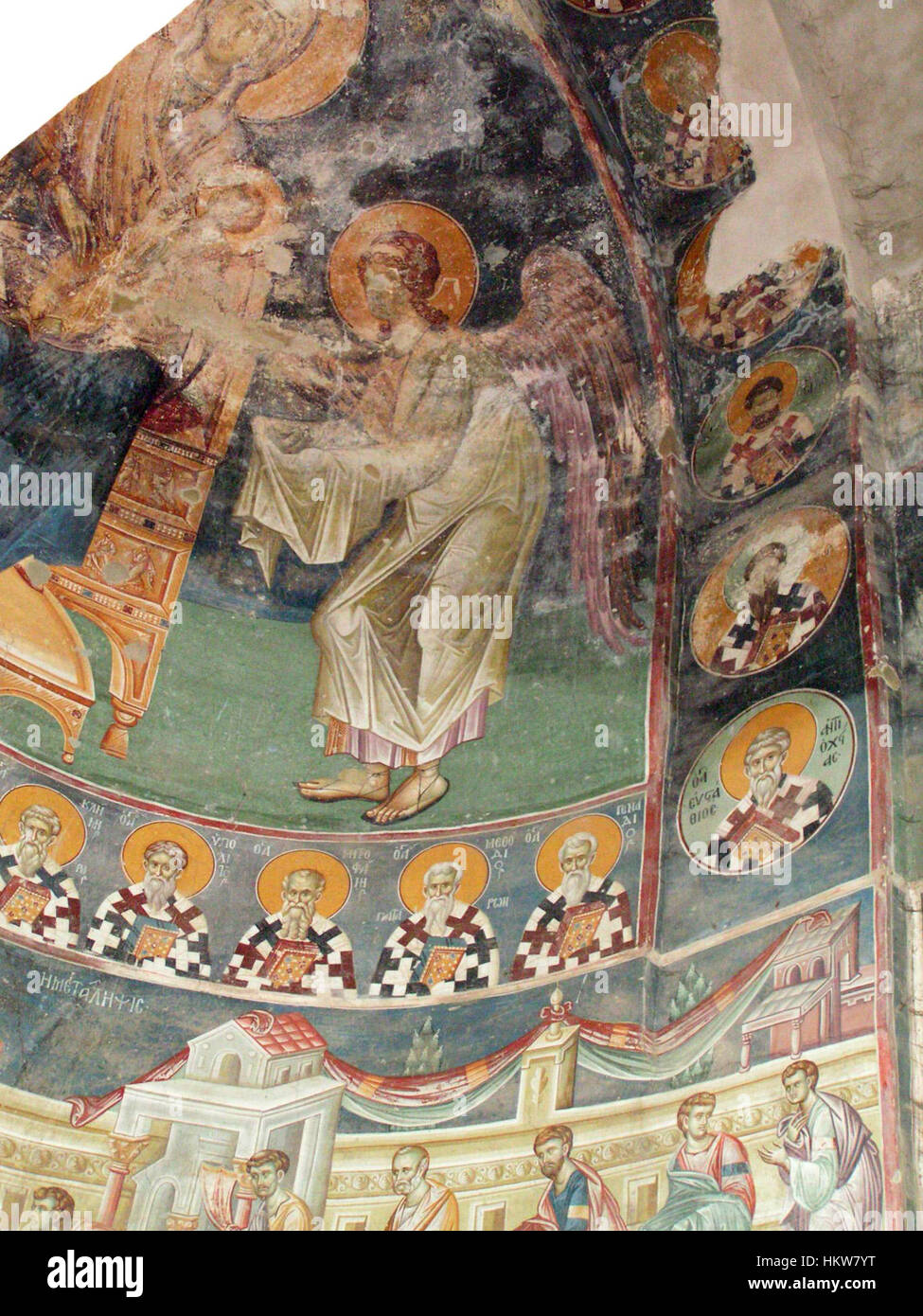 These frescoes in St. George's Church, located in Staro Nagoricane ...