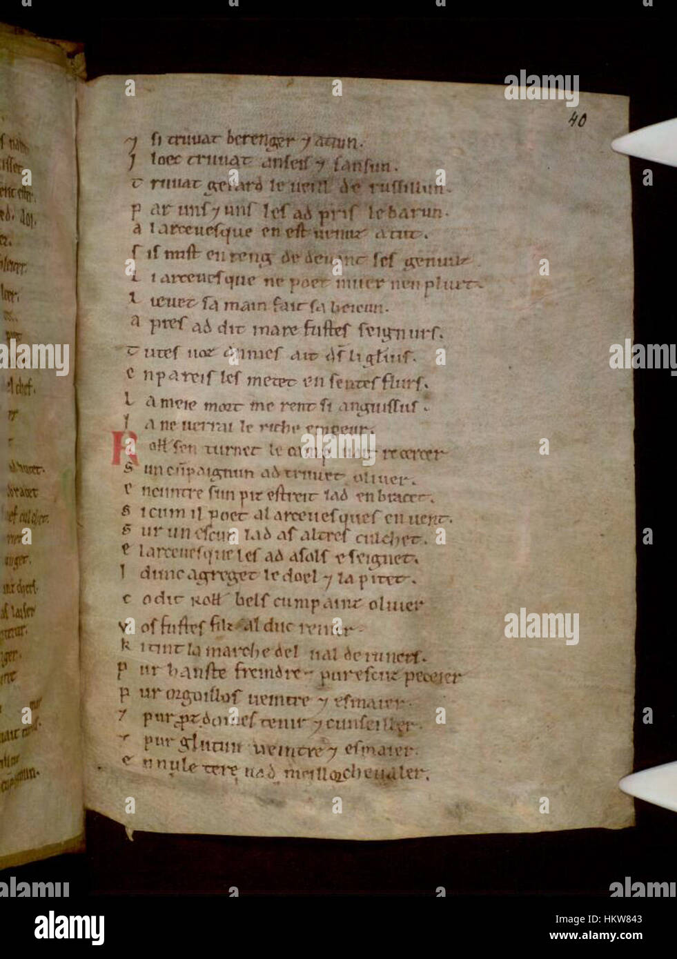 An illuminated manuscript page from 'La Chanson de Roland', housed in ...