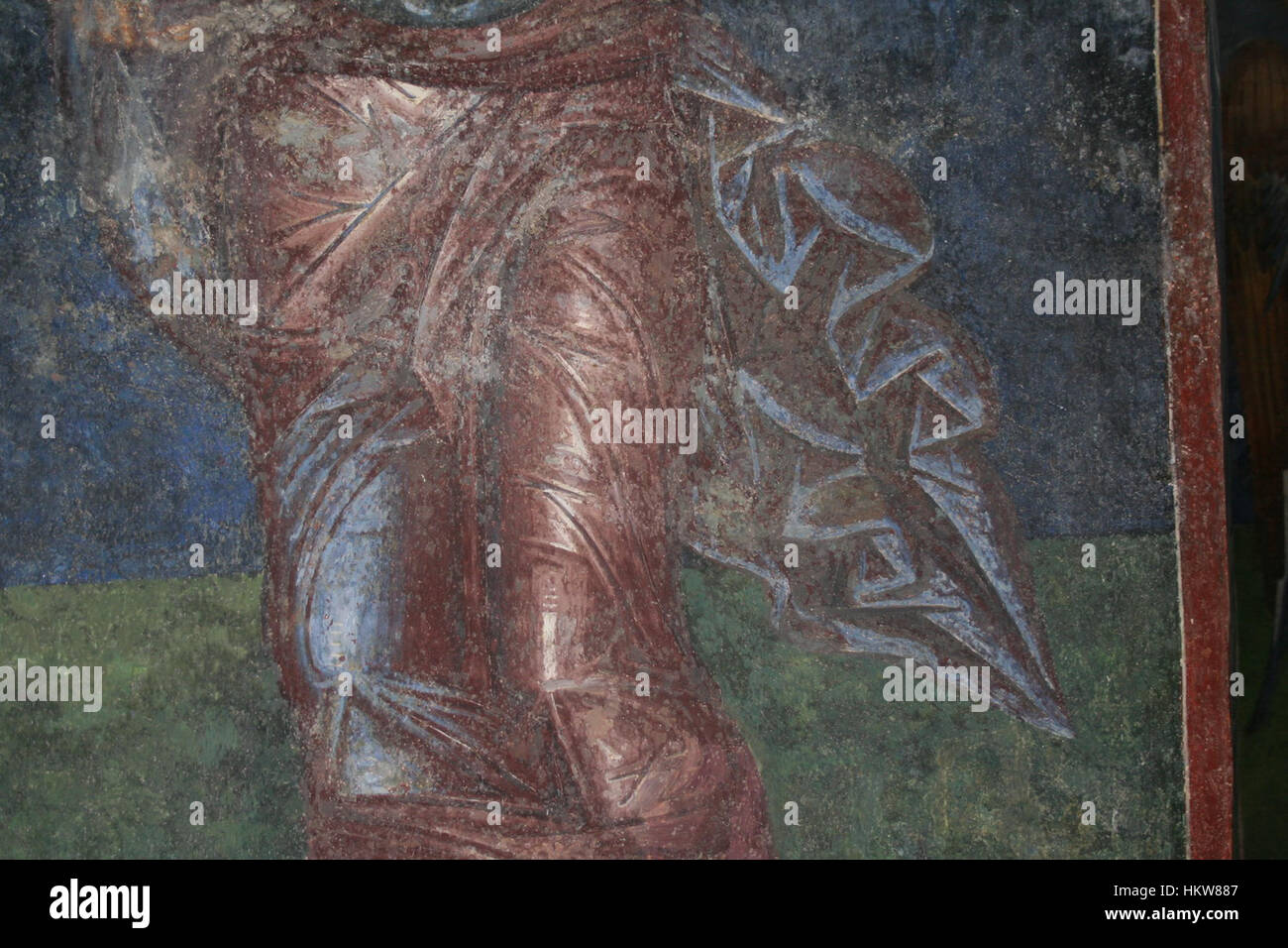 A fresco of Saint Andrew, known as *Sv. Andreja*, located on the Matka ...