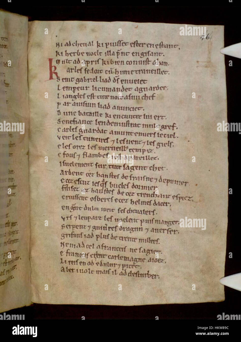 This artwork depicts an illustration from 'La Chanson de Roland', an ...