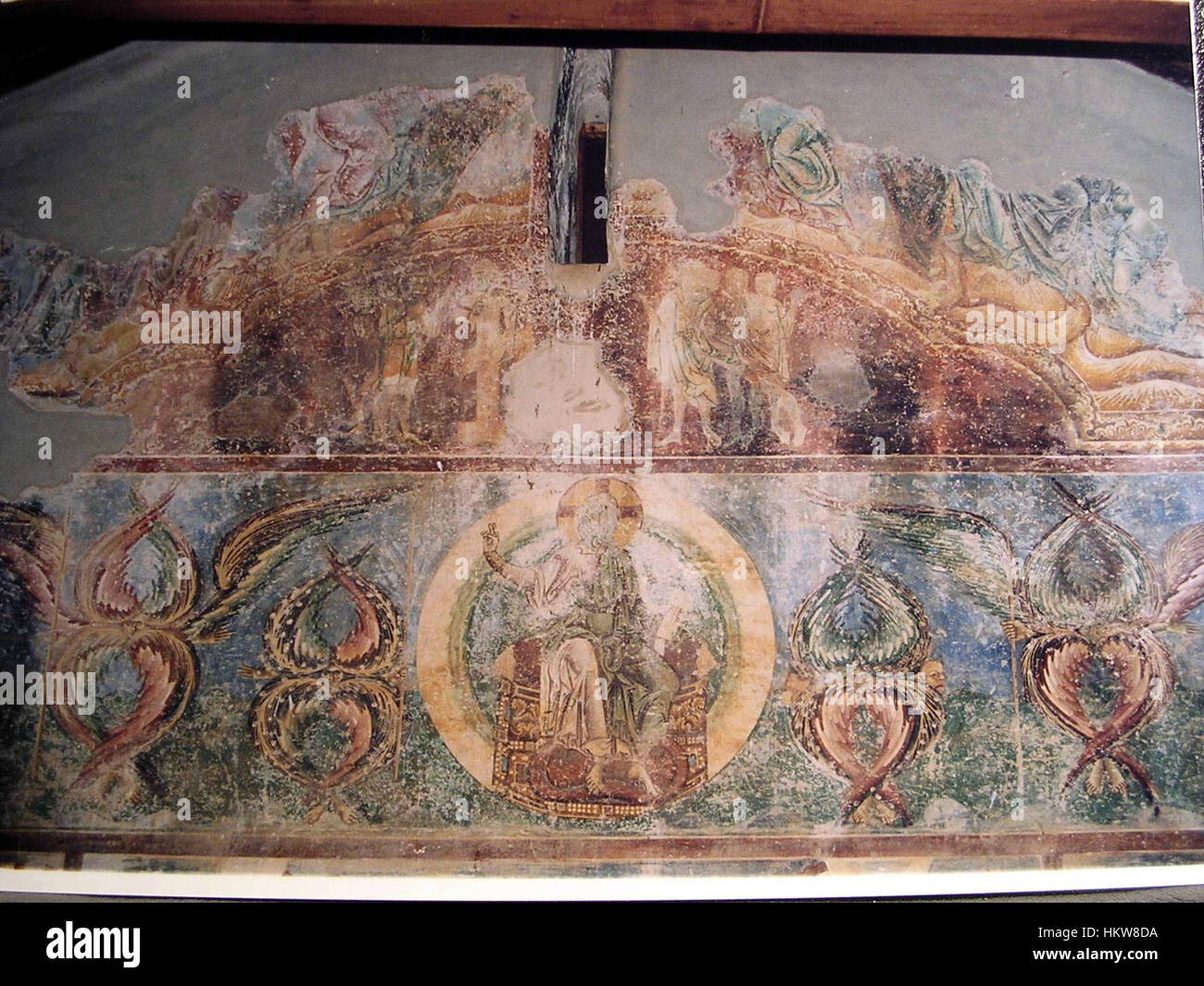 The fresco in the Church of St. George at Kurbinovo depicts religious ...