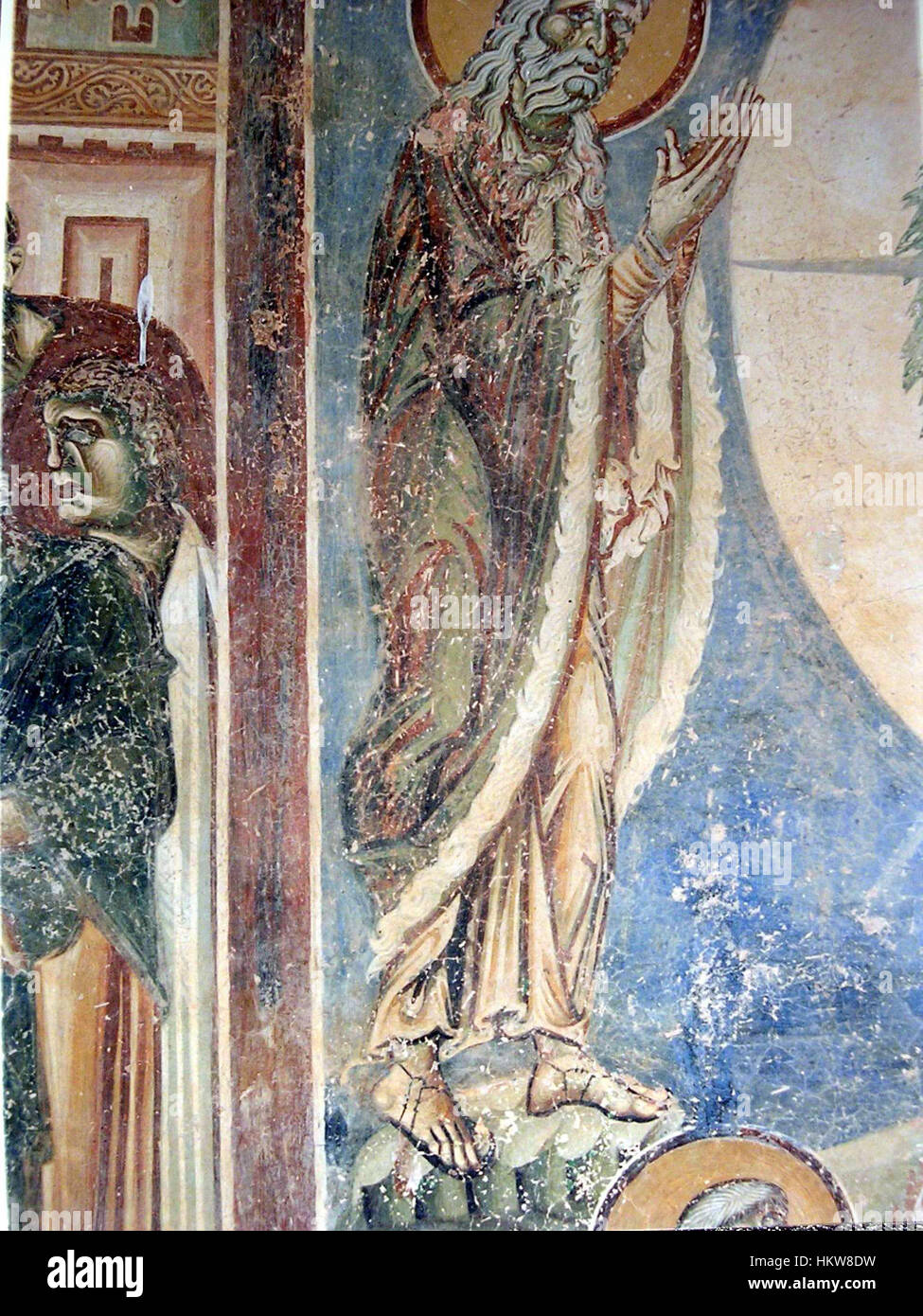 The fresco in the Church of St. George in Kurbinovo, depicting ...