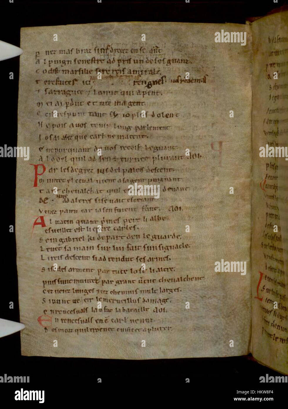 La Chanson de Roland, a medieval French epic, is captured here in the ...