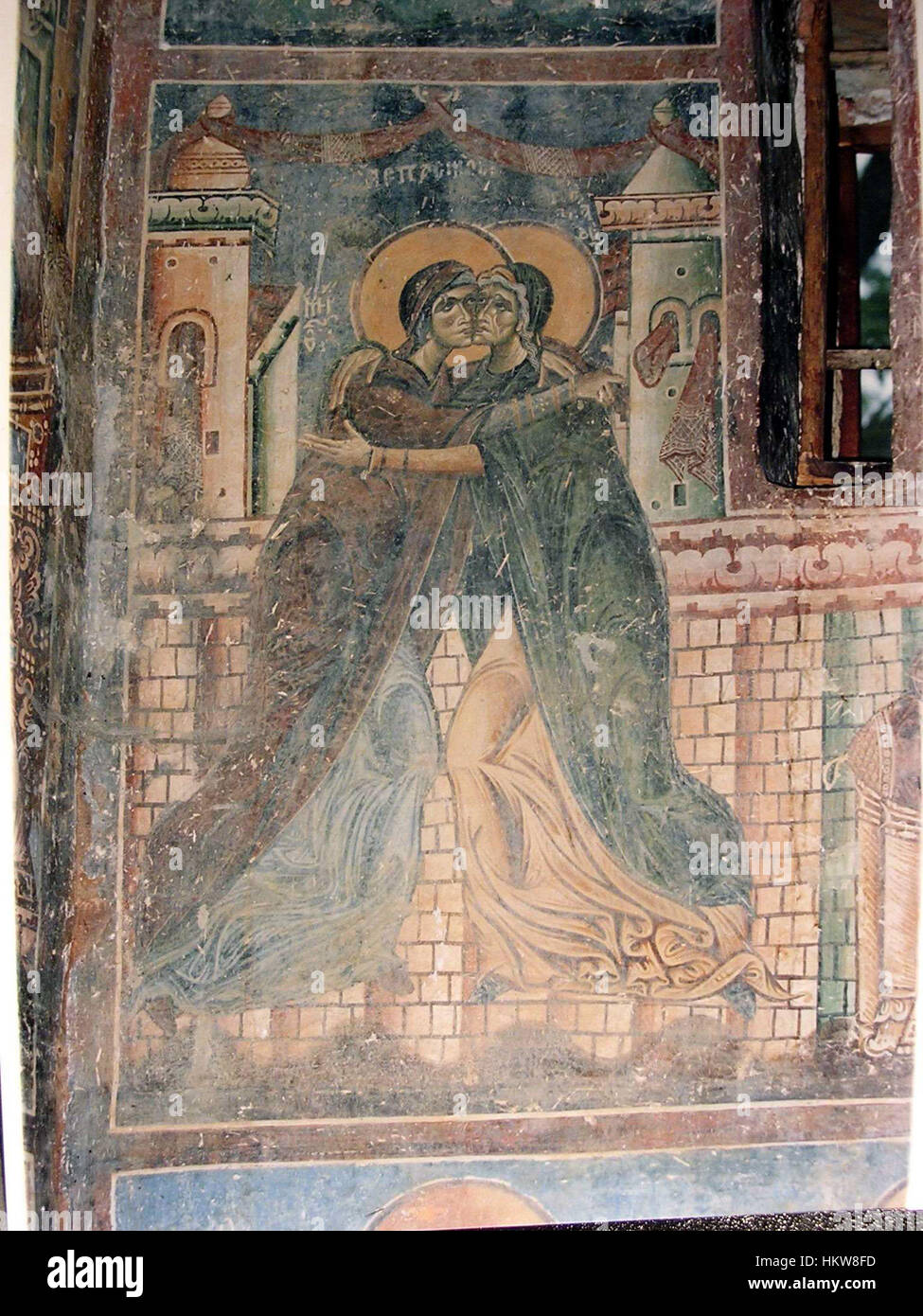 A fresco of Saint George from the church of Kurbinovo, showcasing ...