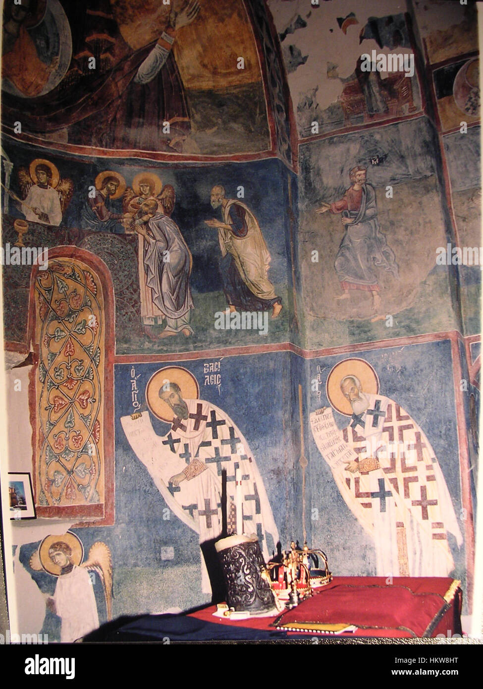 The frescoes of St. Pantelejmon at Nerezi, located in Macedonia, depict ...