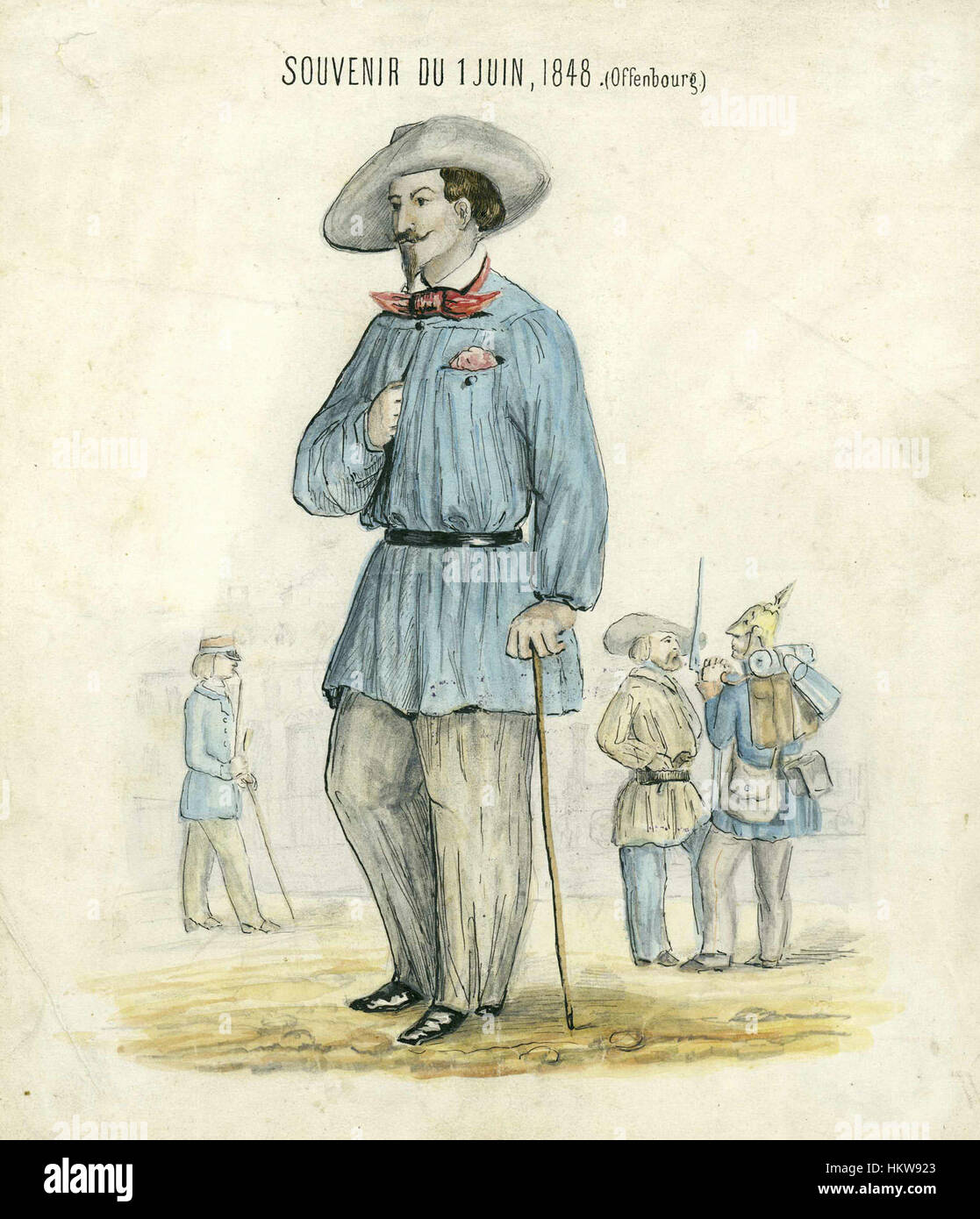 'Souvenir du 1 Juin 1848 Offenbourg' is a painting by Friedrich Hecker ...