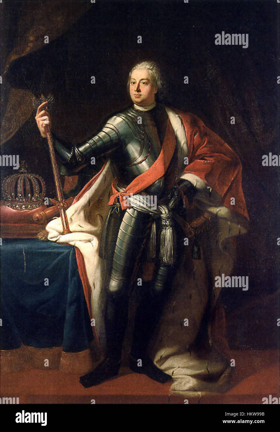 A portrait of Friedrich Wilhelm I, King of Prussia, painted in 1713 ...