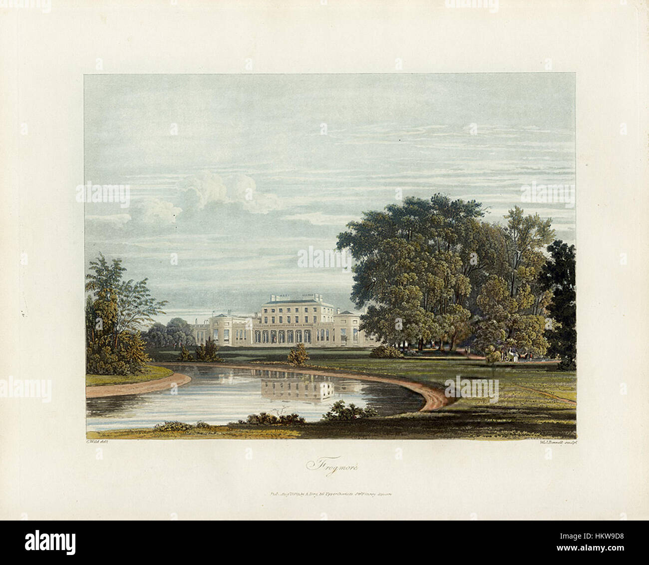 'Frogmore House,' as depicted in the painting from Pyne's 'Royal ...