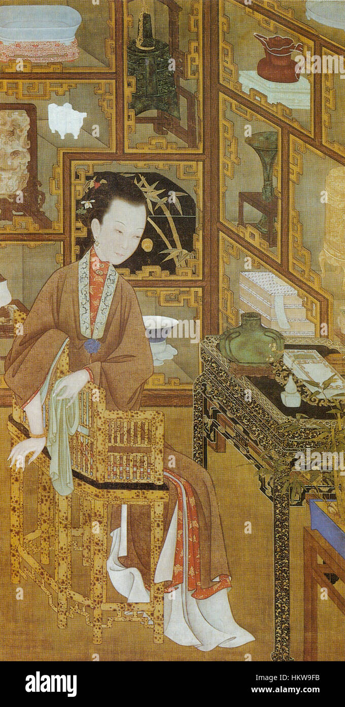 A painting from the series of the Concubines of Emperor Yong-cheng ...