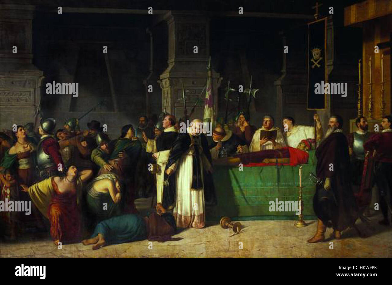 *Funerales de Atahualpa* is a historical painting depicting the funeral ...