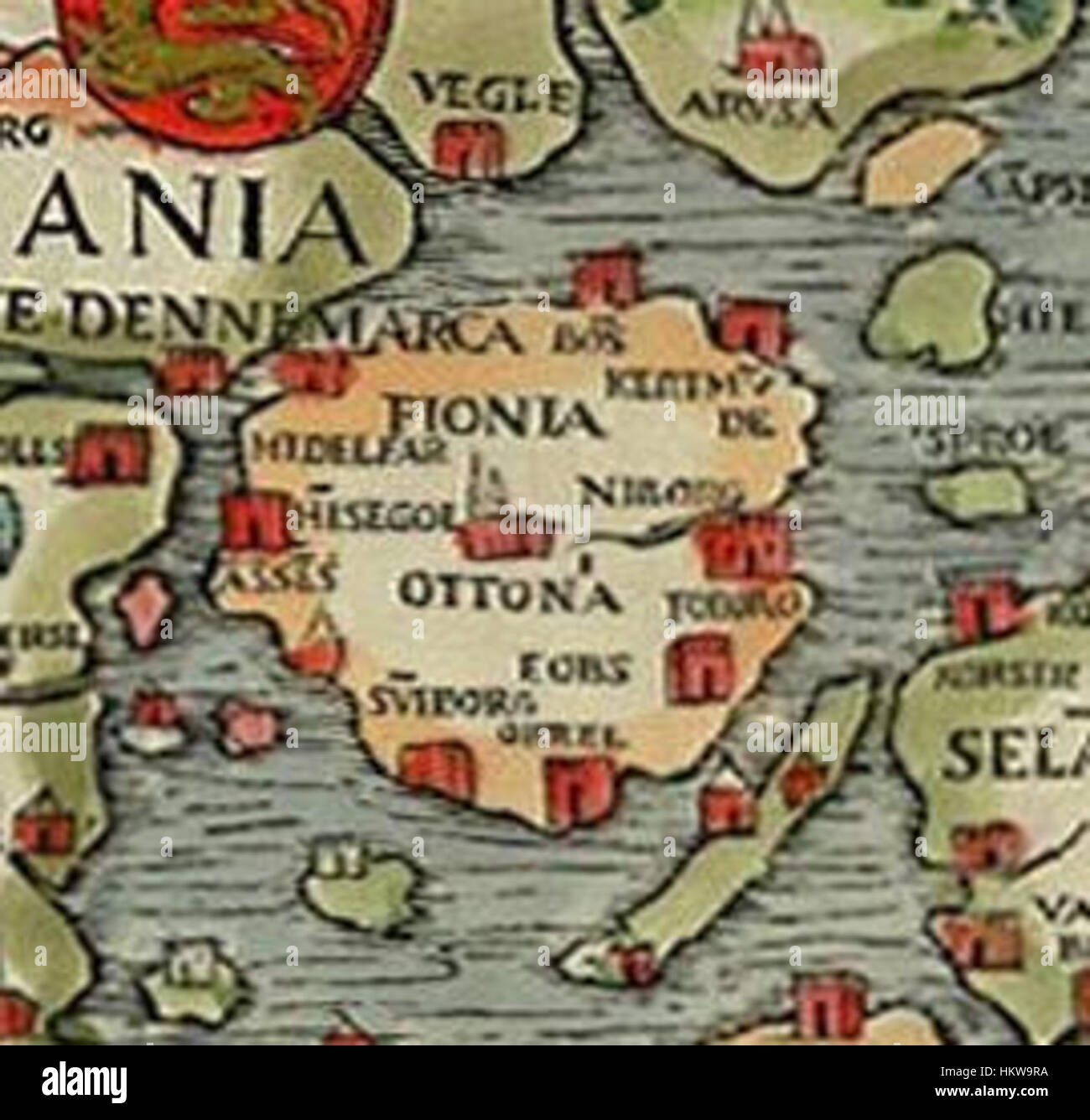 This cropped version of the 'Carta Marina' map illustrates the island ...