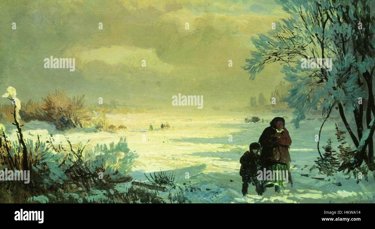Russian winter painting hi-res stock photography and images - Alamy
