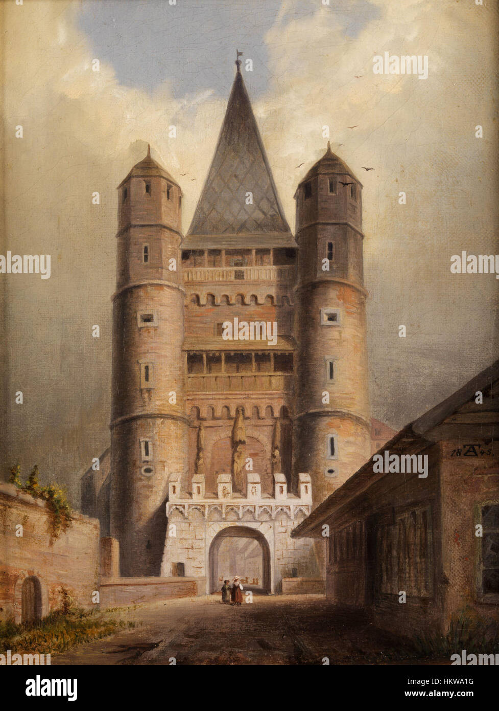 'Spalentor in Basel' by F.A. Zeuschner captures the iconic medieval ...