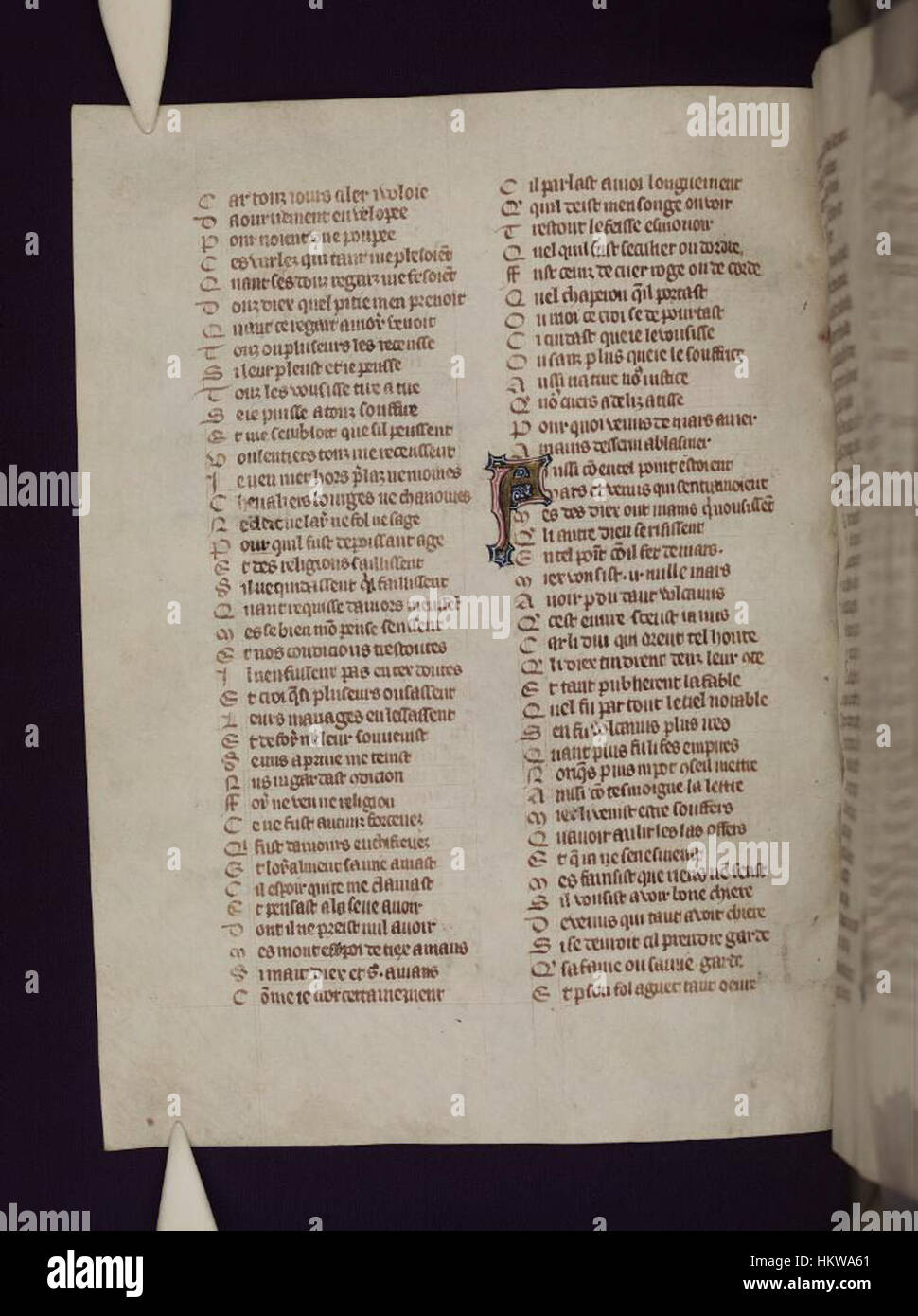 The 'Le Roman de la Rose' manuscript, held by the Bodleian Libraries ...