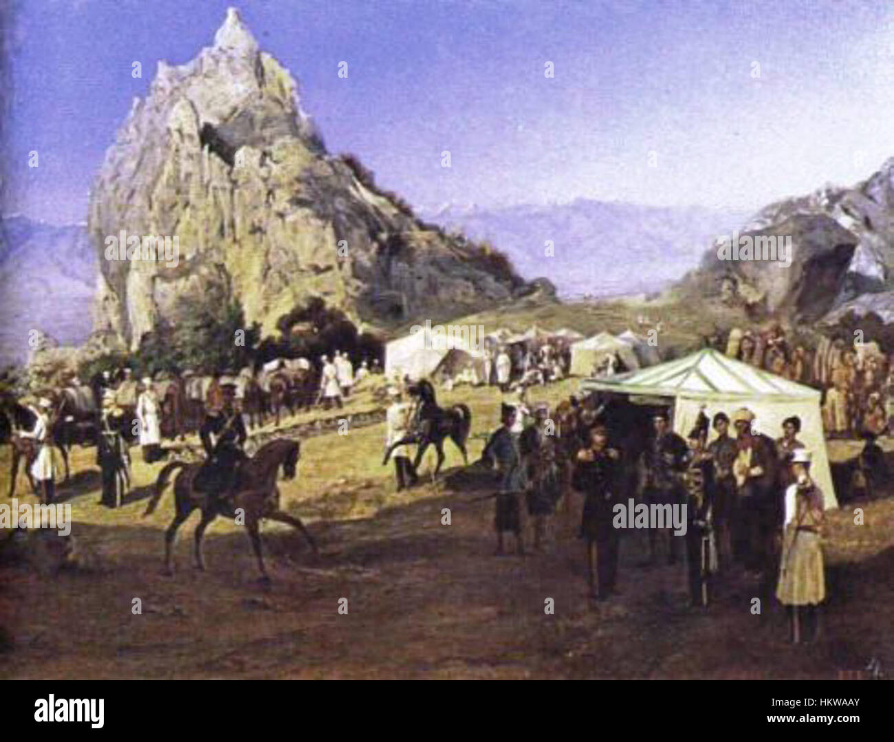 This painting titled *Gagarin.Kara-Agach* depicts Yuri Gagarin, the ...