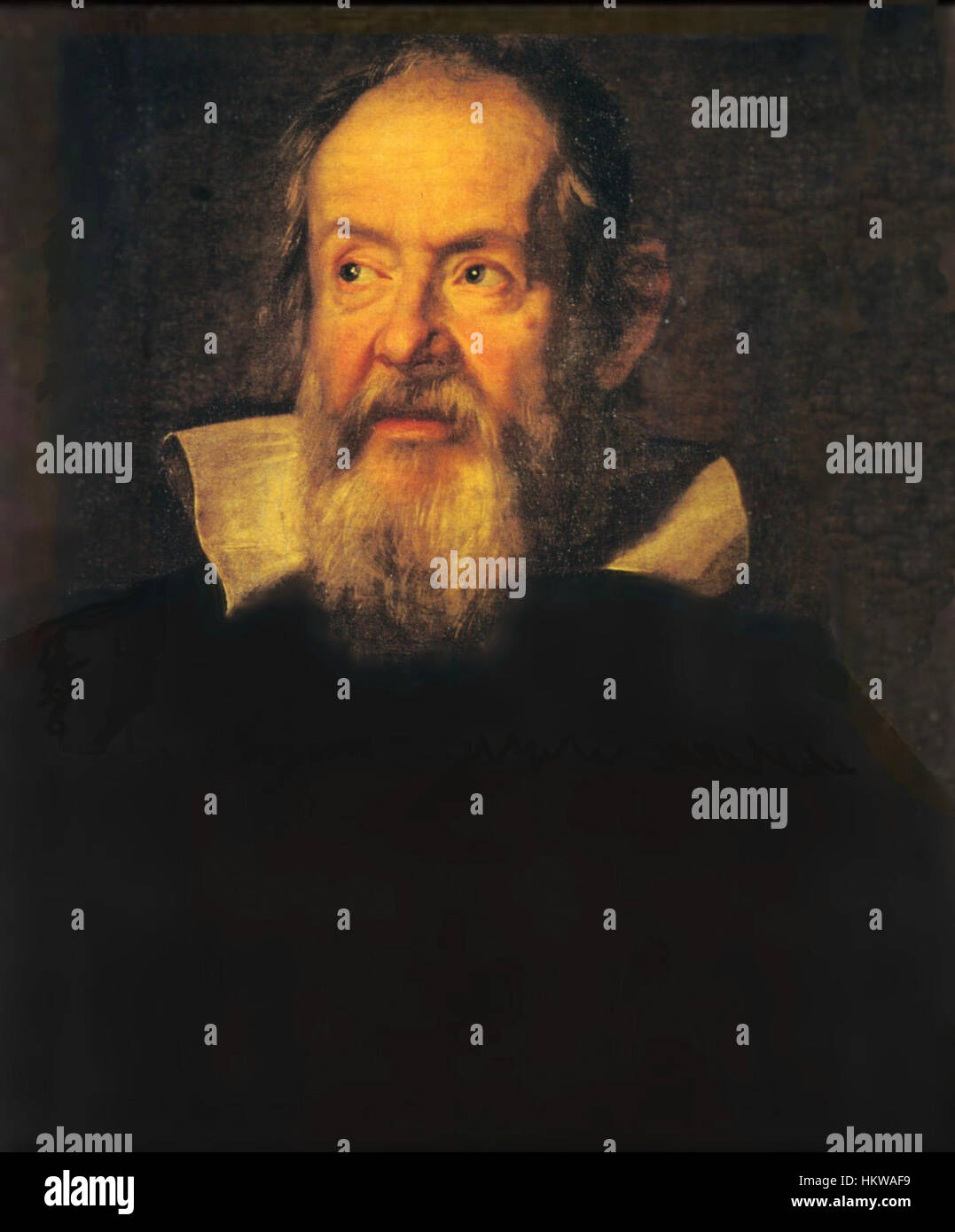 This painting by Sustermans of Galileo Galilei shows the famous ...