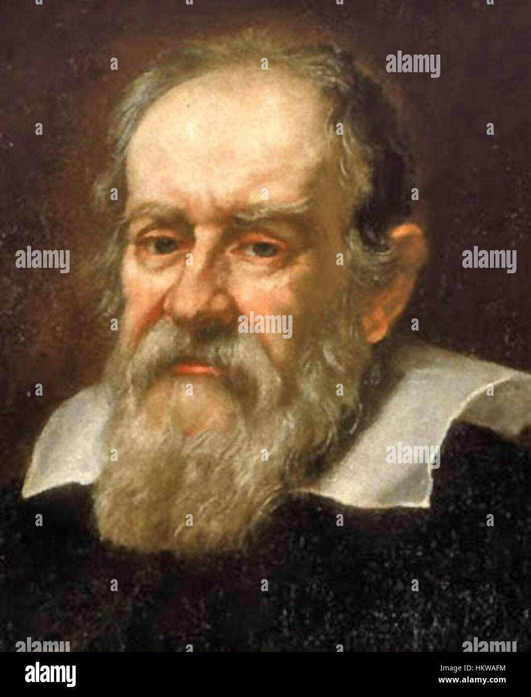 This historical illustration of Galileo Galilei showcases the legendary astronomer and physicist ...