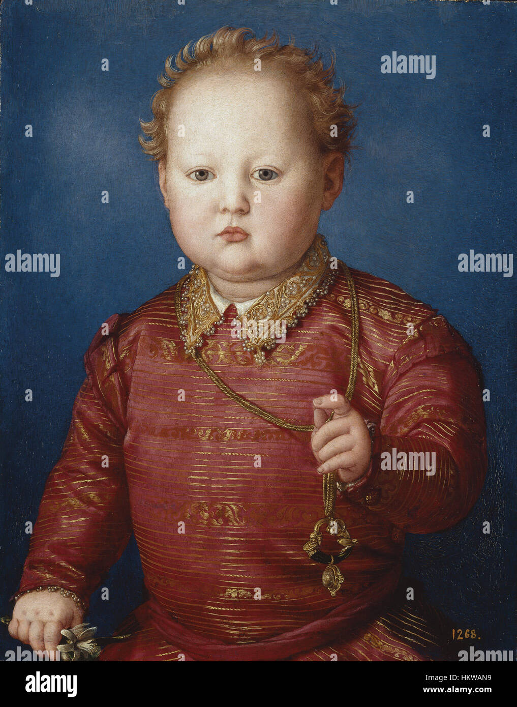 This portrait by Angelo Bronzino portrays Garcia de' Medici, showcasing ...