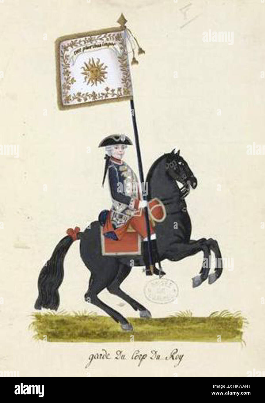 This artwork depicts the *Garde du Corps du Roi*, the elite royal ...