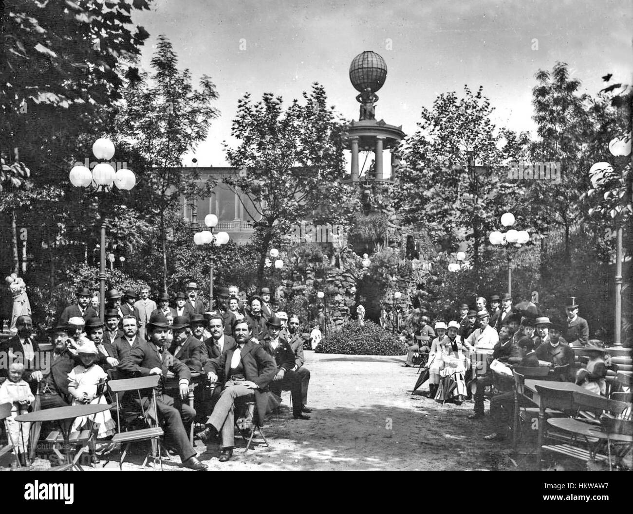The 'Garten Krystallpalast' in Leipzig, built around 1880, was a ...