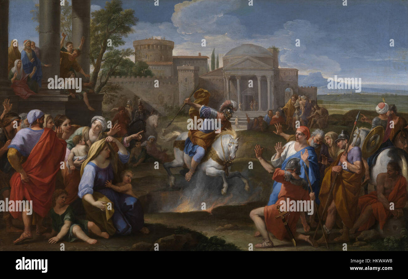 Garzi’s painting 'The Sacrifice of Marcus Curtius' depicts the ...