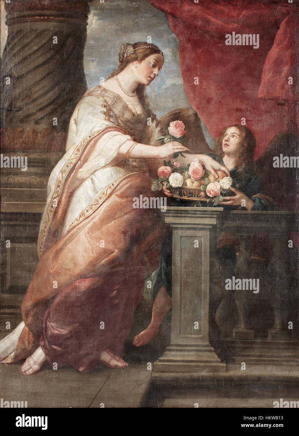 Gaspar de Crayer - Saint Dorothea with an angel Stock Photo - Alamy