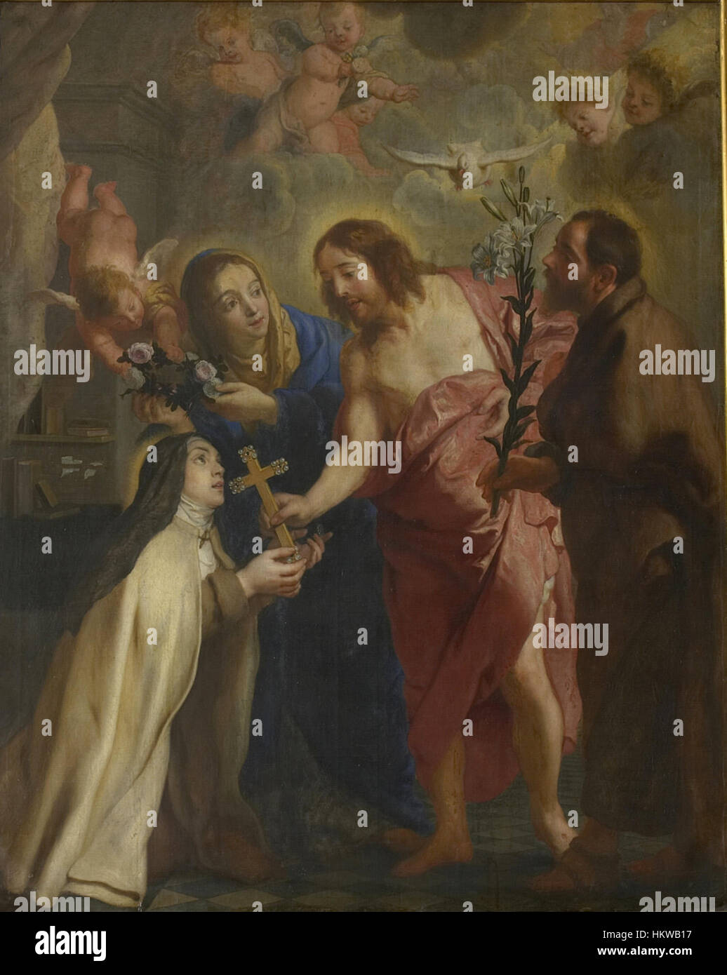 In *The Vision of St. Theresa of Avila*, Gaspar de Crayer portrays the ...
