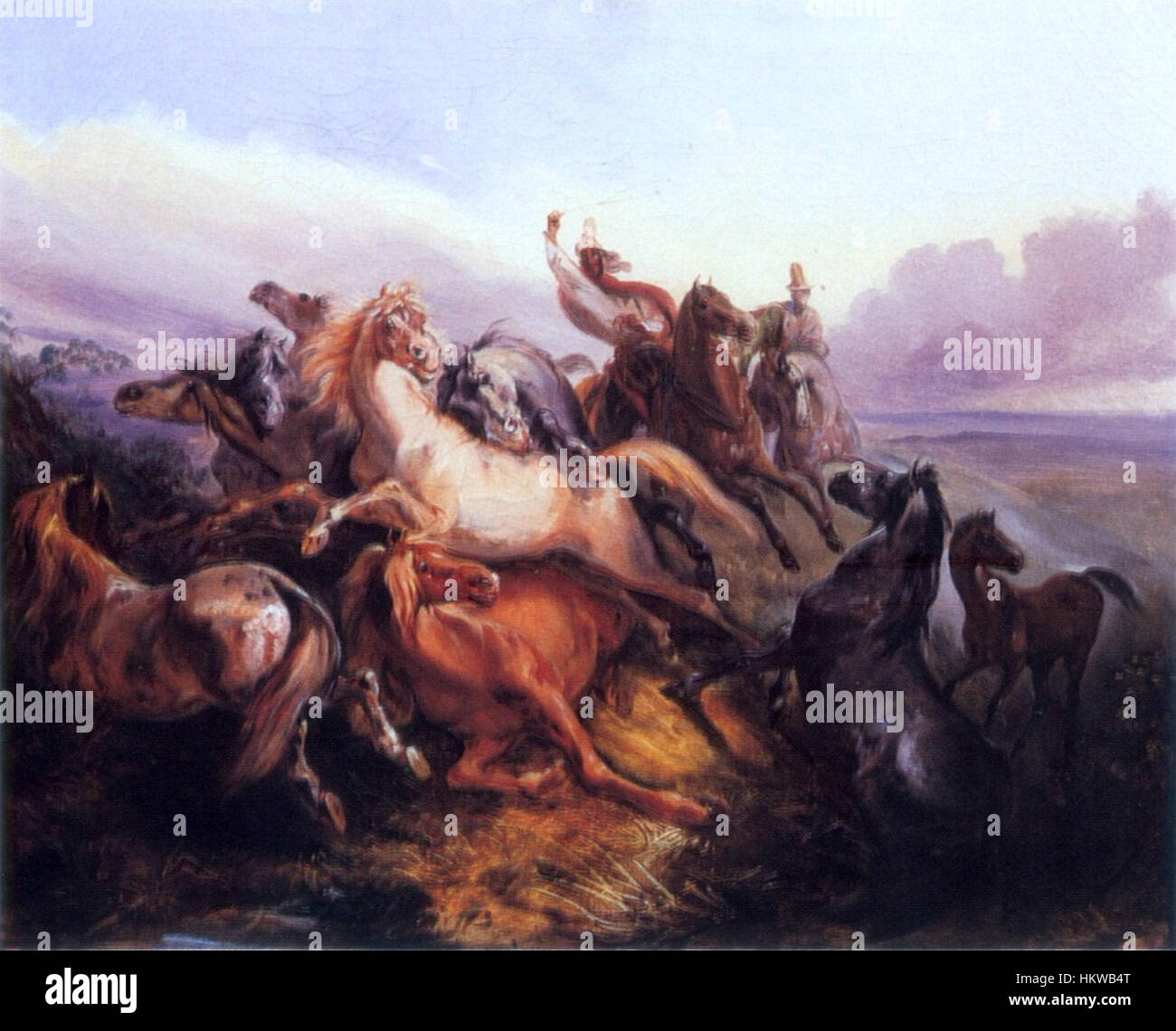 'Gauchos and Feral Horses' by German artist Johann Moritz Rugendas ...