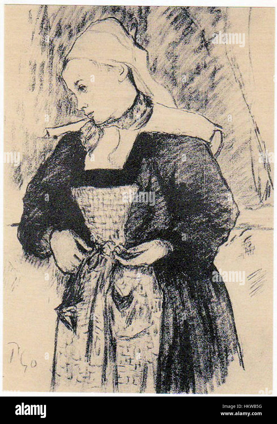 'Bretonne II' is a painting by Paul Gauguin, depicting a Breton woman ...