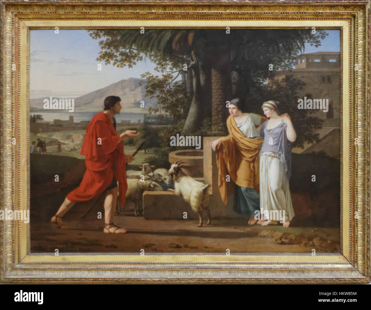 'Jacob venant trouver les filles de Laban' by Gauffier depicts the ...