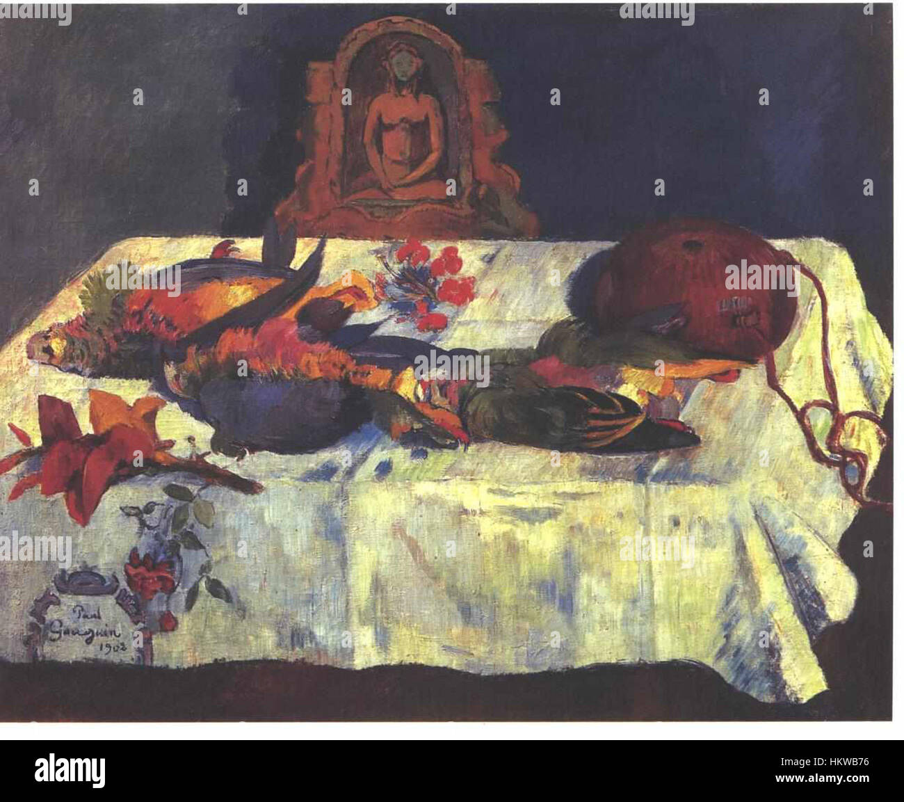 Paul Gauguin’s 'Stilleben mit Papagei' from 1902 is a still life ...