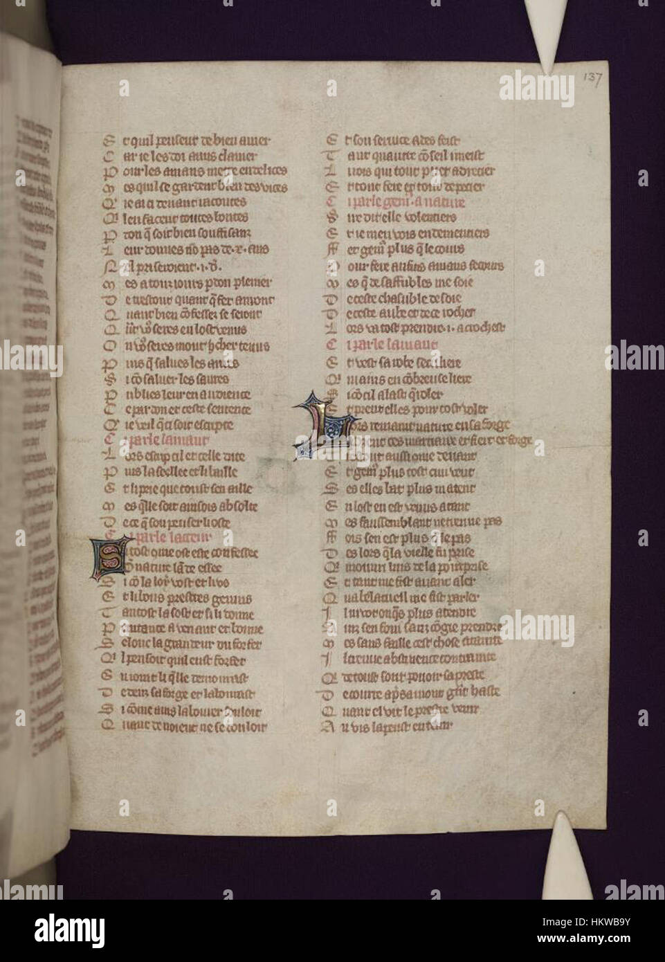 This illustration from 'Le Roman de la Rose' is part of a medieval ...