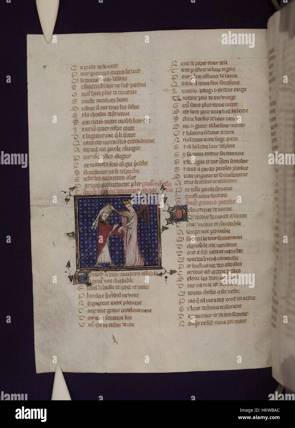 The illuminated manuscript 'Le Roman de la Rose,' housed at the ...