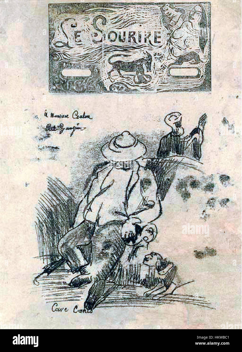Paul Gauguin's 'Le Sourire Cave Canis' is an oil painting showcasing ...