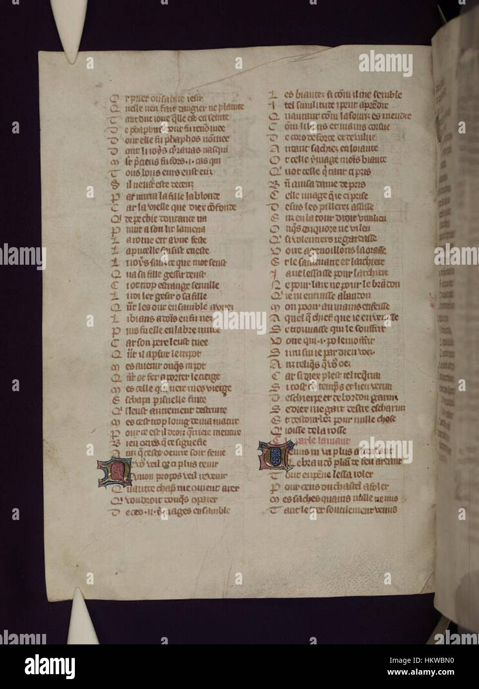 This artwork is a page from 'Le Roman de la Rose,' a medieval French ...