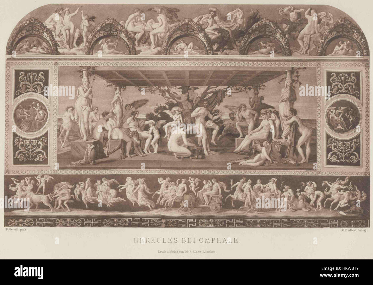 'Herkules bei Omphale' (Hercules with Omphale) by Genelli is an oil ...