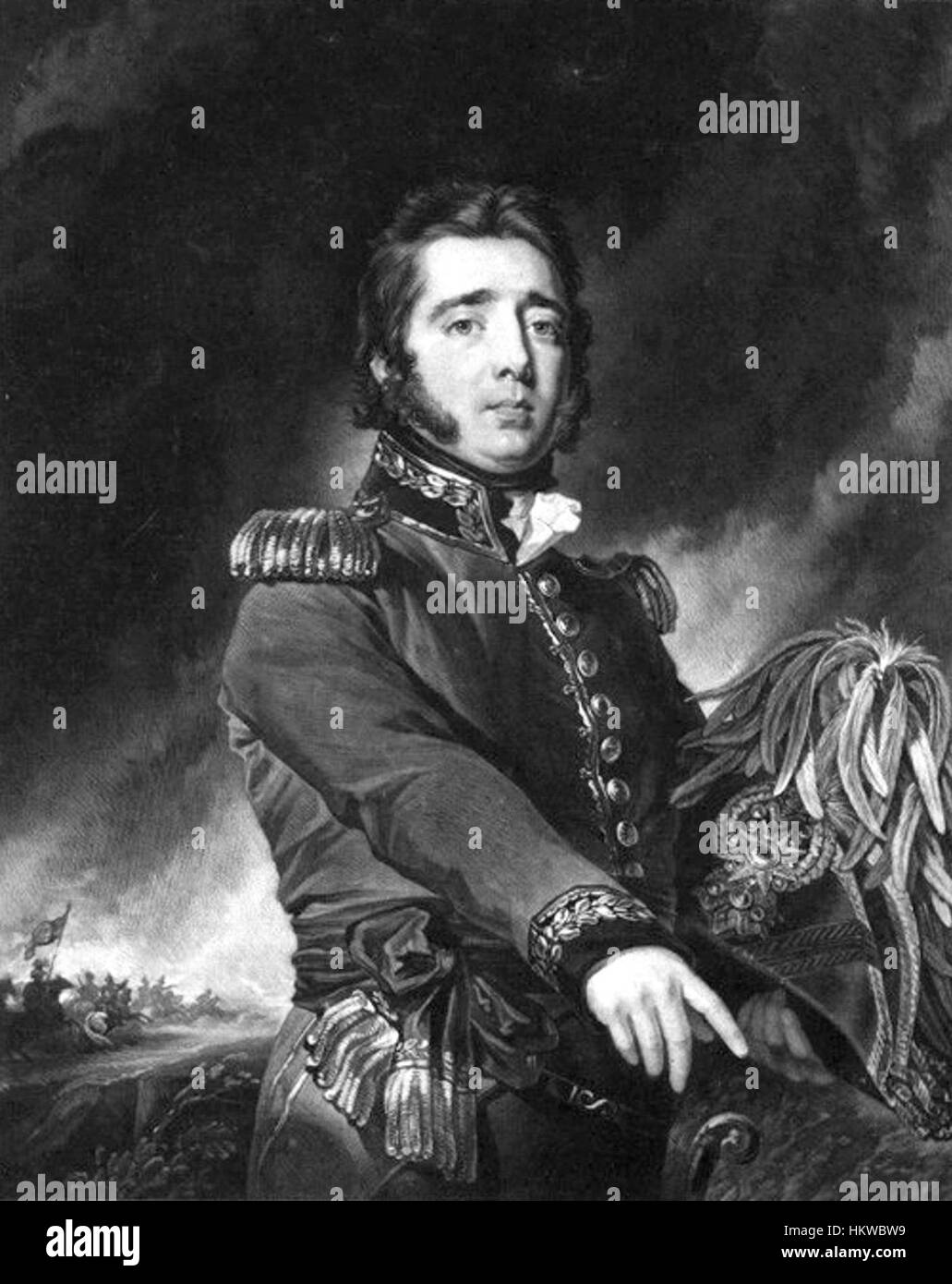 A retouched portrait of General Gregor MacGregor, a Scottish soldier ...
