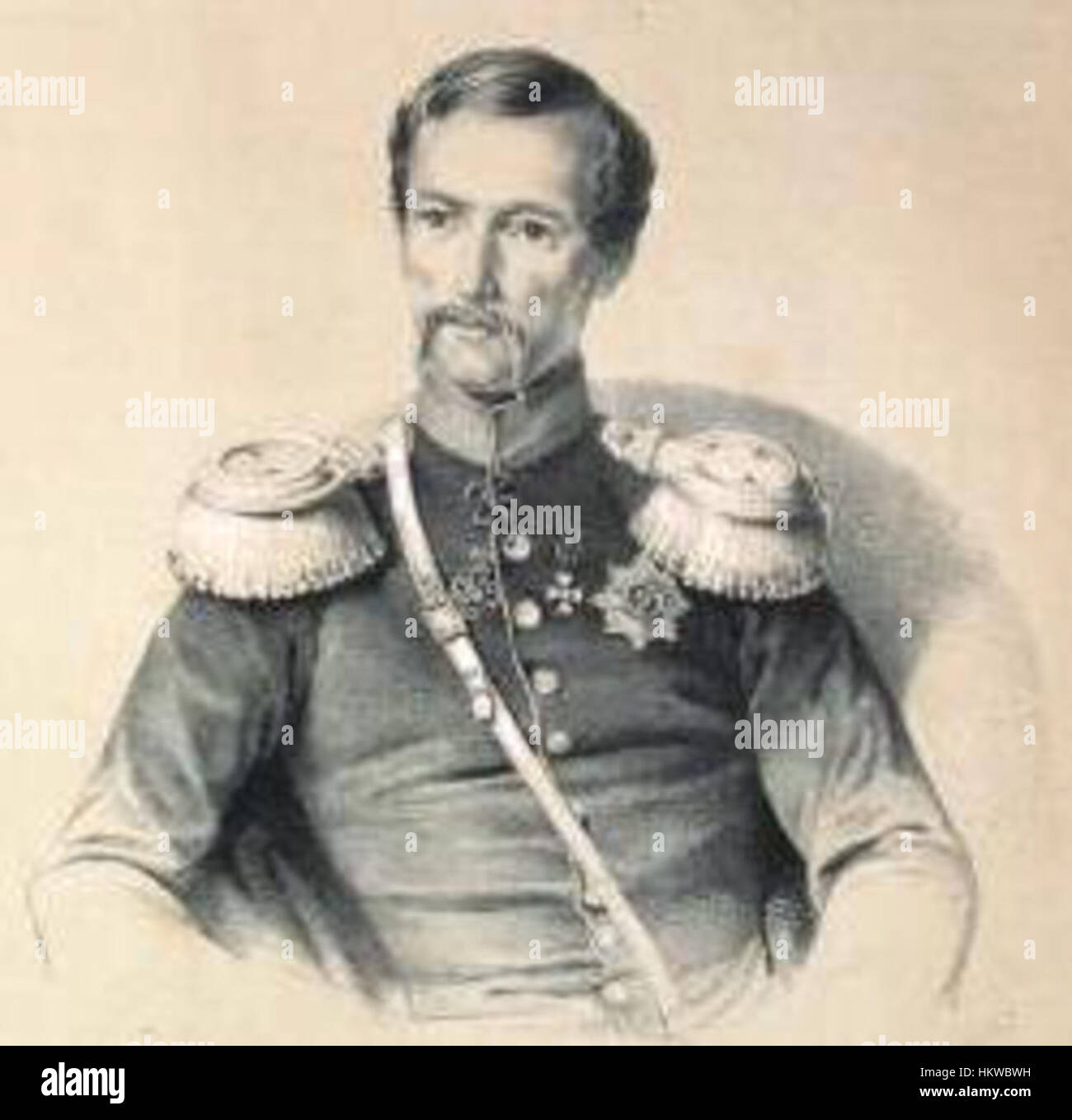 'General Maior Maidel' is a historical painting depicting a military ...