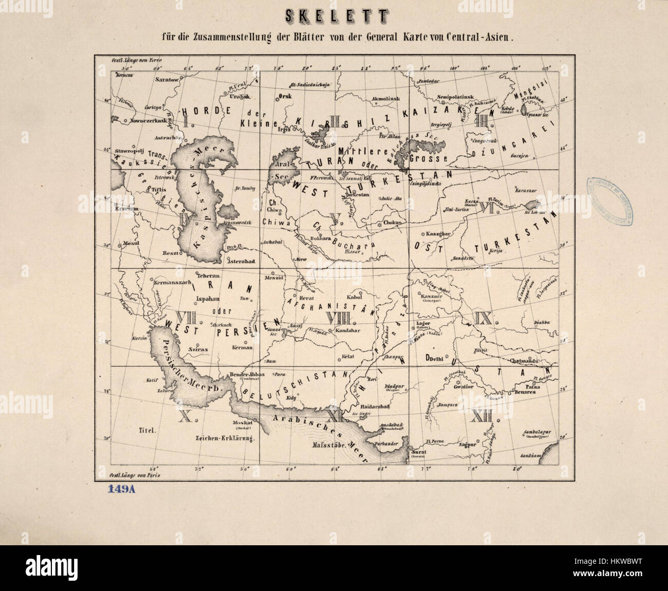 Sketch map central asia hi-res stock photography and images - Alamy