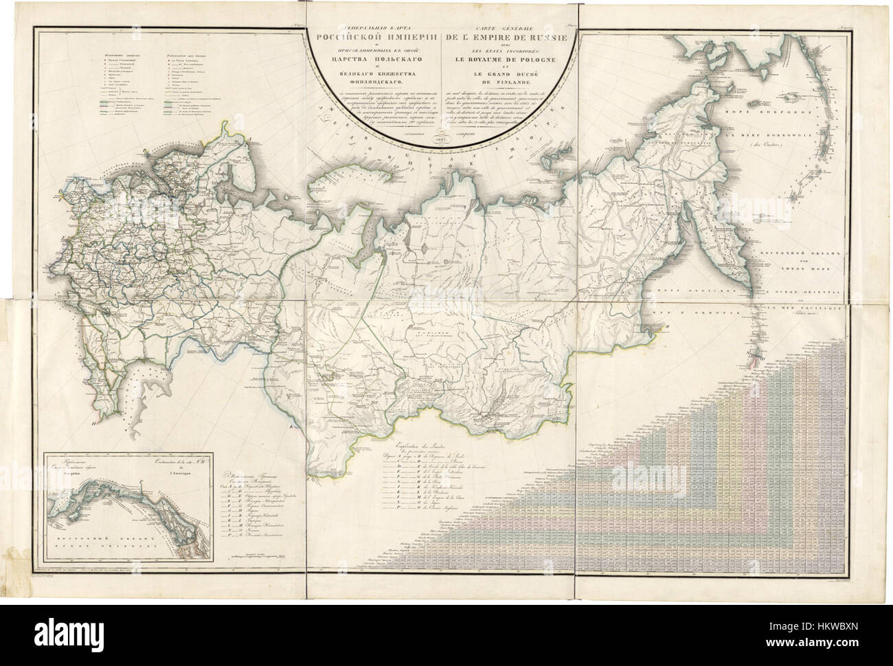 Map showing the russian empire hi-res stock photography and images - Alamy