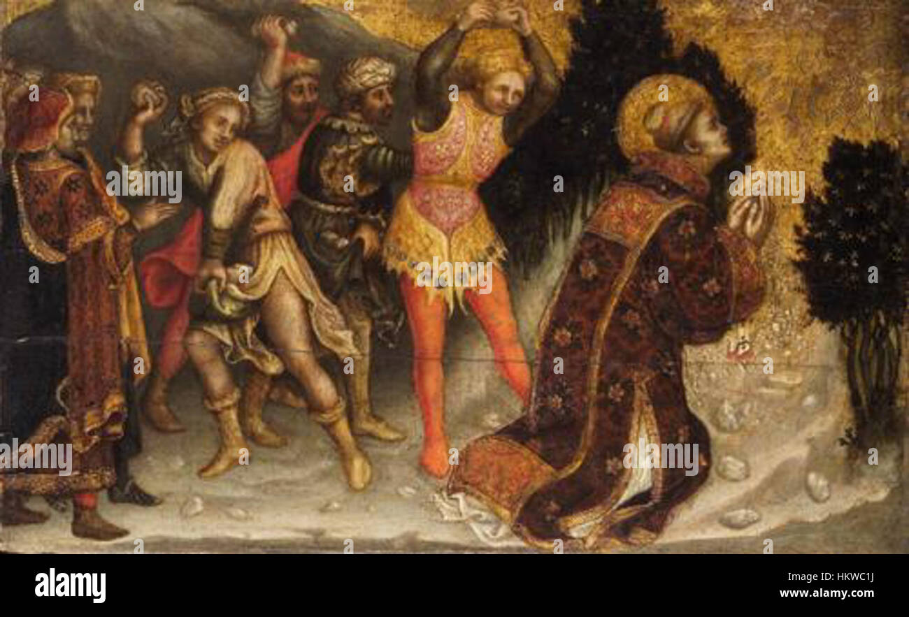 'Lapidazione di Santo Stefano' by Gentile is a religious painting ...