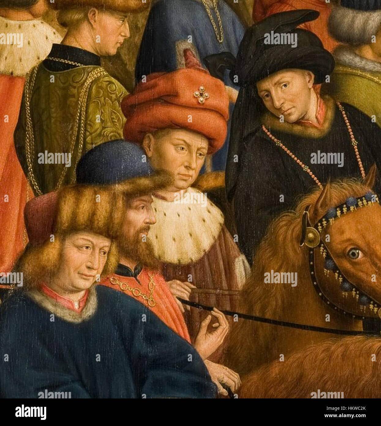 The Genter Altar Portraits, painted by Hubert and Jan van Eyck, are a ...