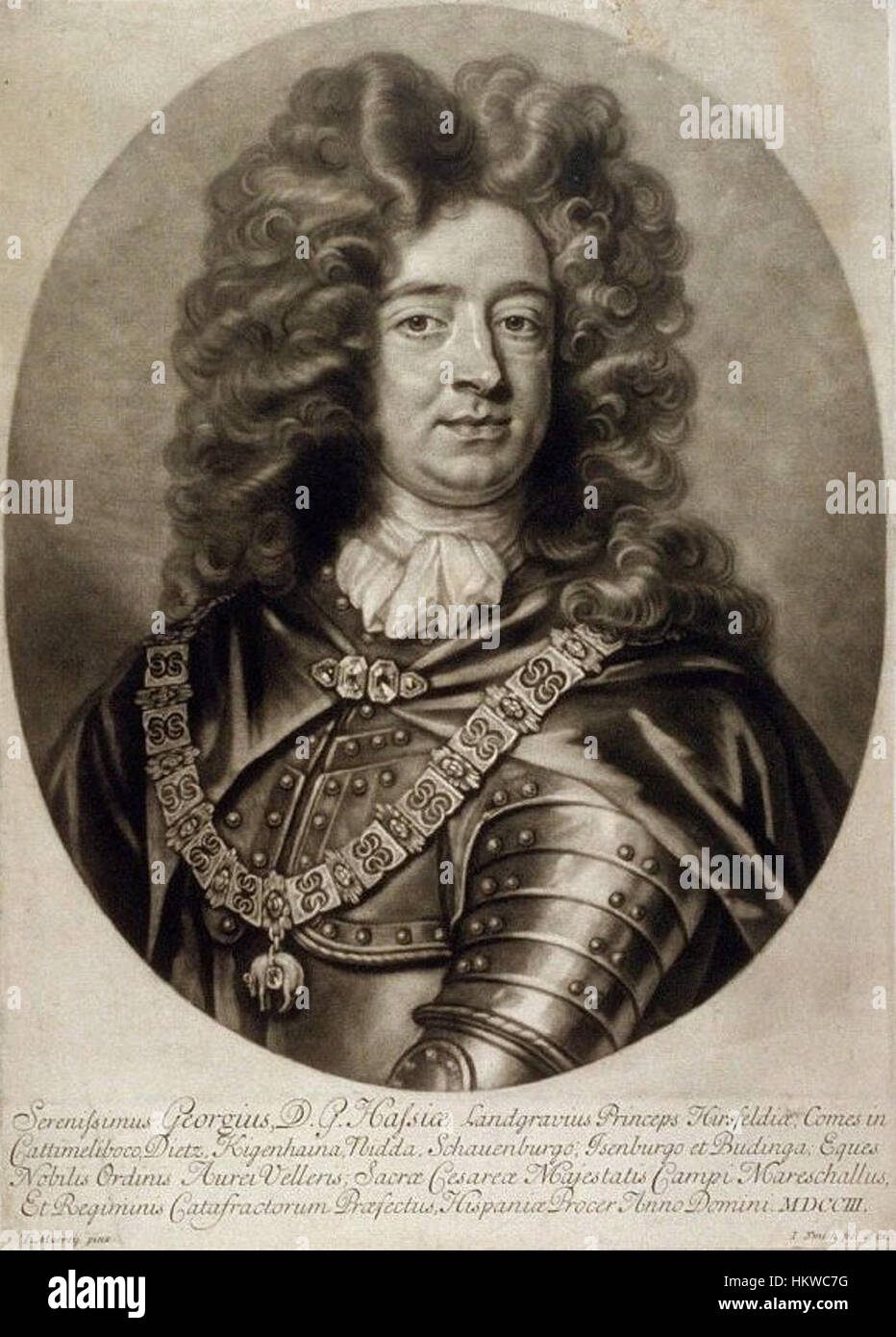 This historical portrait of Georg of Hessen-Darmstadt depicts the noble ...
