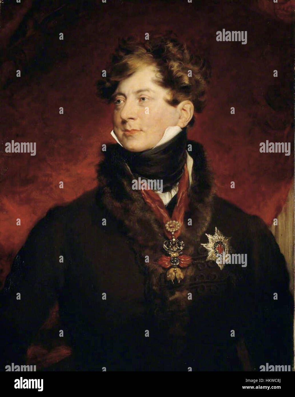This portrait of George IV, painted by Thomas Lawrence, captures the ...