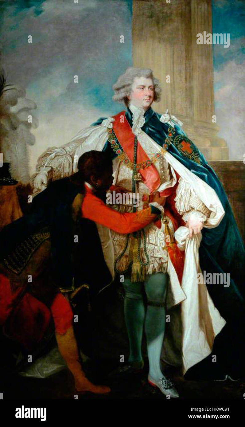 This portrait of George, Prince of Wales, shows him dressed in the ...