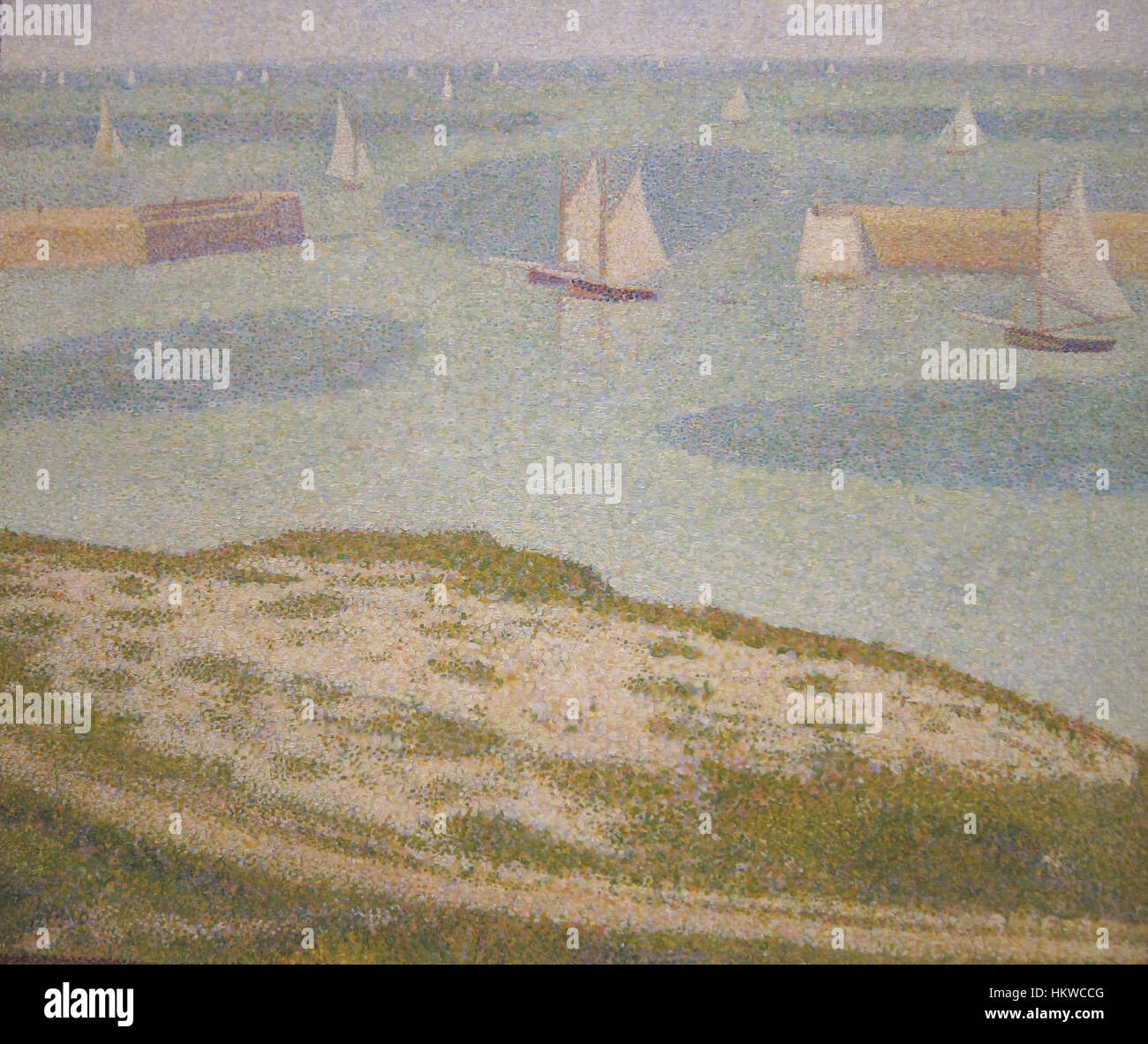 Painting georges seurat port en bessin hi-res stock photography and ...