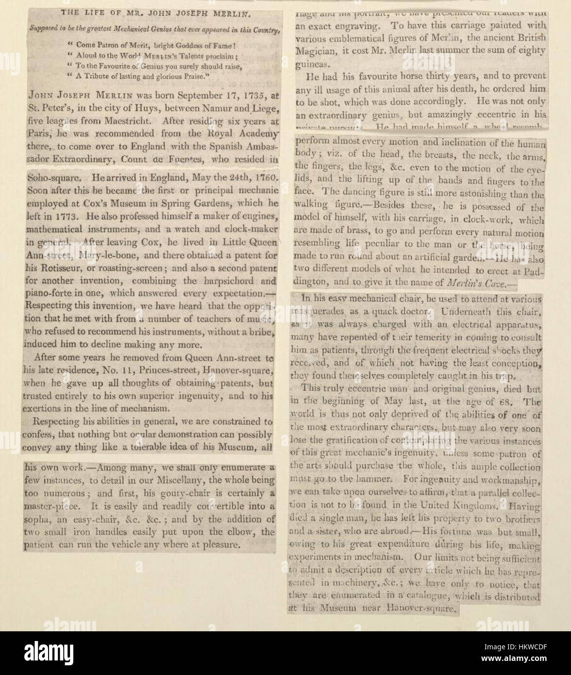 John joseph merlin hi-res stock photography and images - Alamy