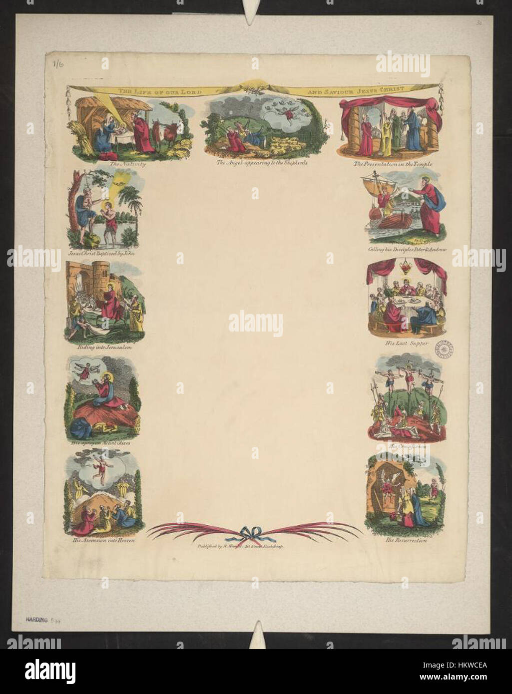 This artwork, depicting the life of Jesus Christ, is part of a series ...
